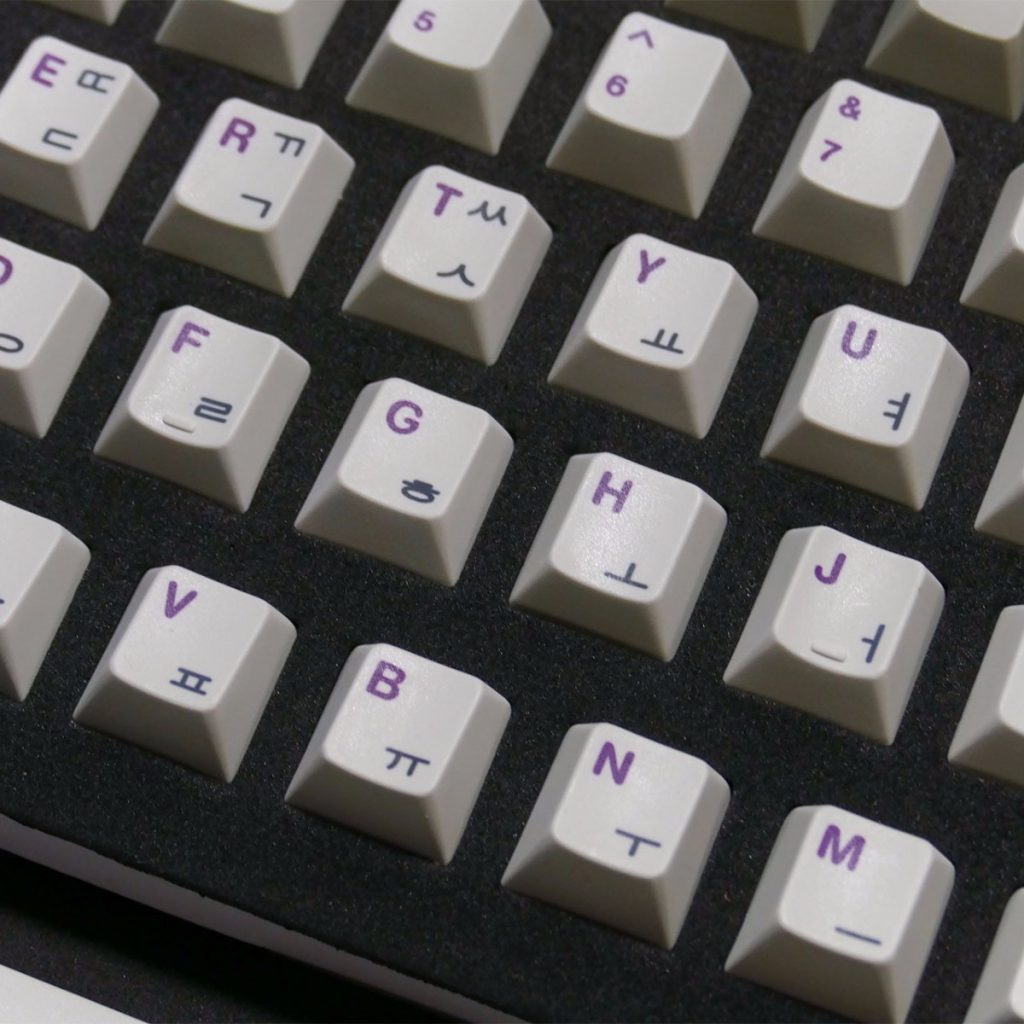 enjoypbt Keycap Set - Korean Hangul - Purple Black » 1upkeyboards